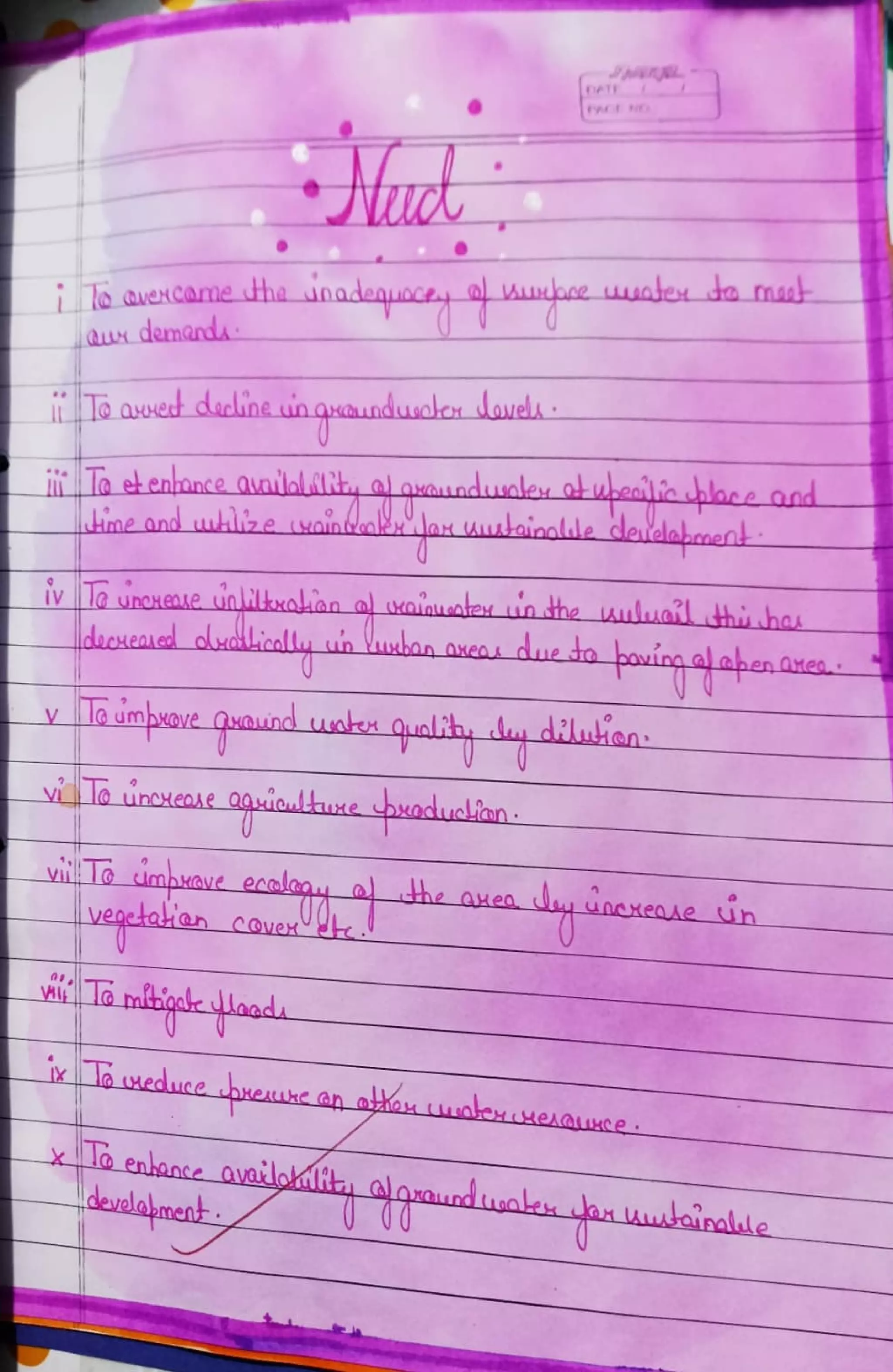 CBSE class 12 economics project work rainwater harvesting | PDF