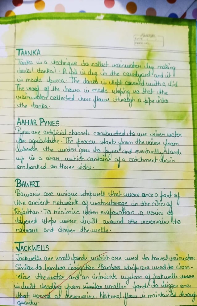 CBSE class 12 economics project work rainwater harvesting | PDF