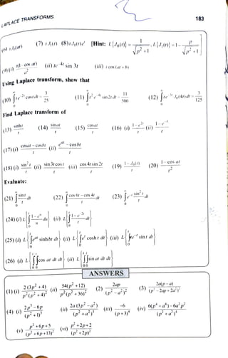 Evaluation of integrals by Laplace transforms | PDF