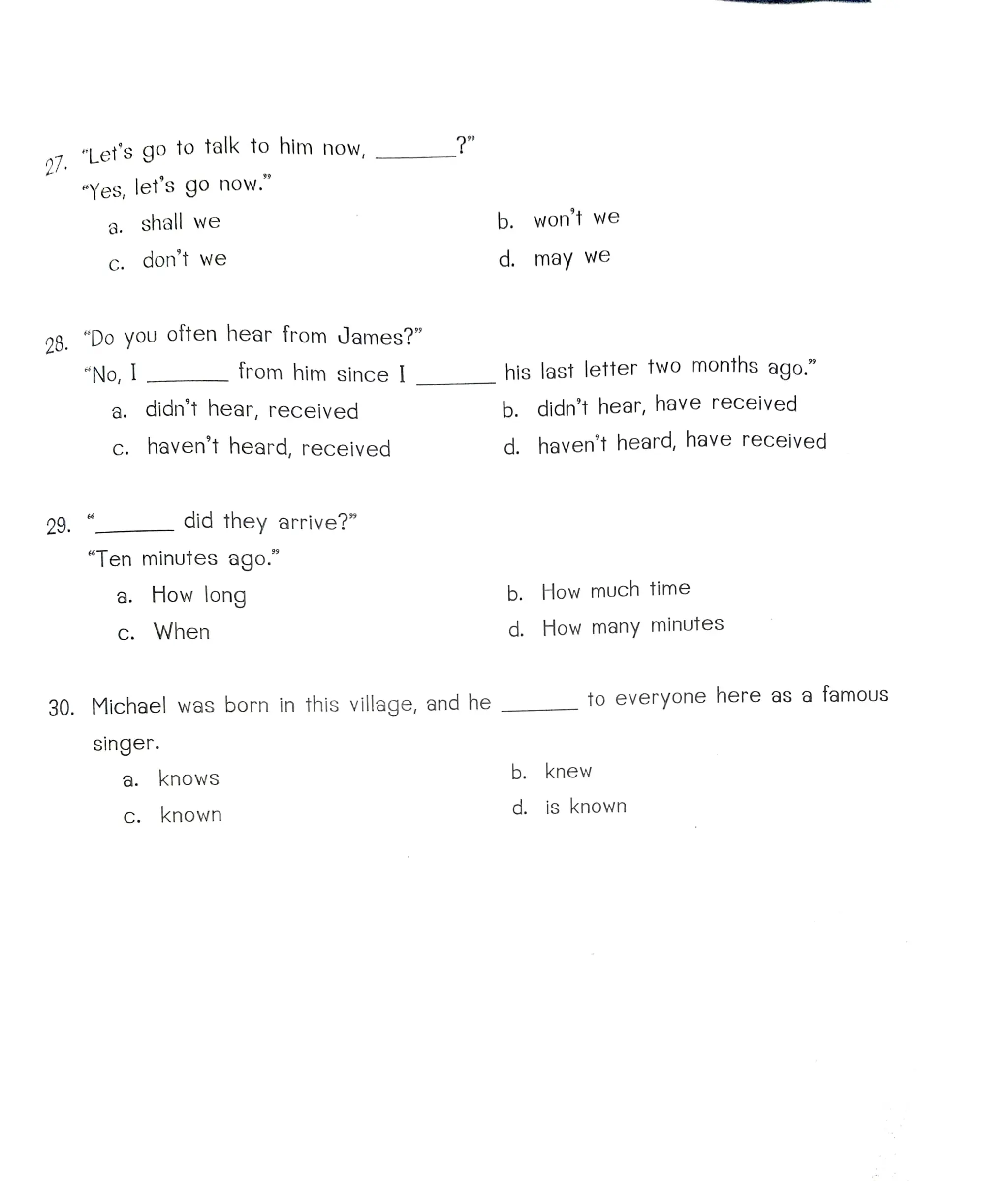 grammar test | PDF | Standardized Testing | Educational Assessment