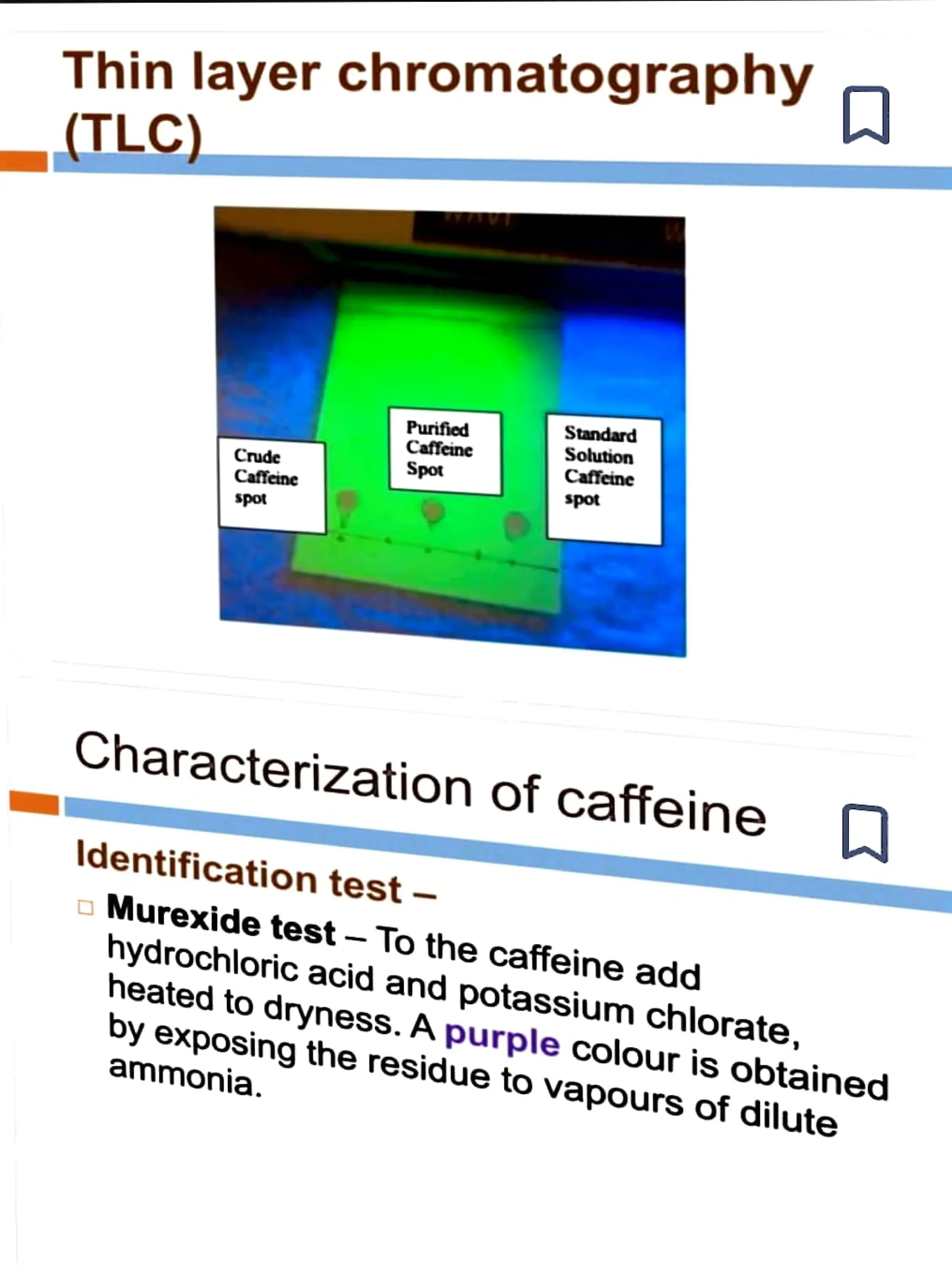 Describe the Isolation method of caffeine | PDF