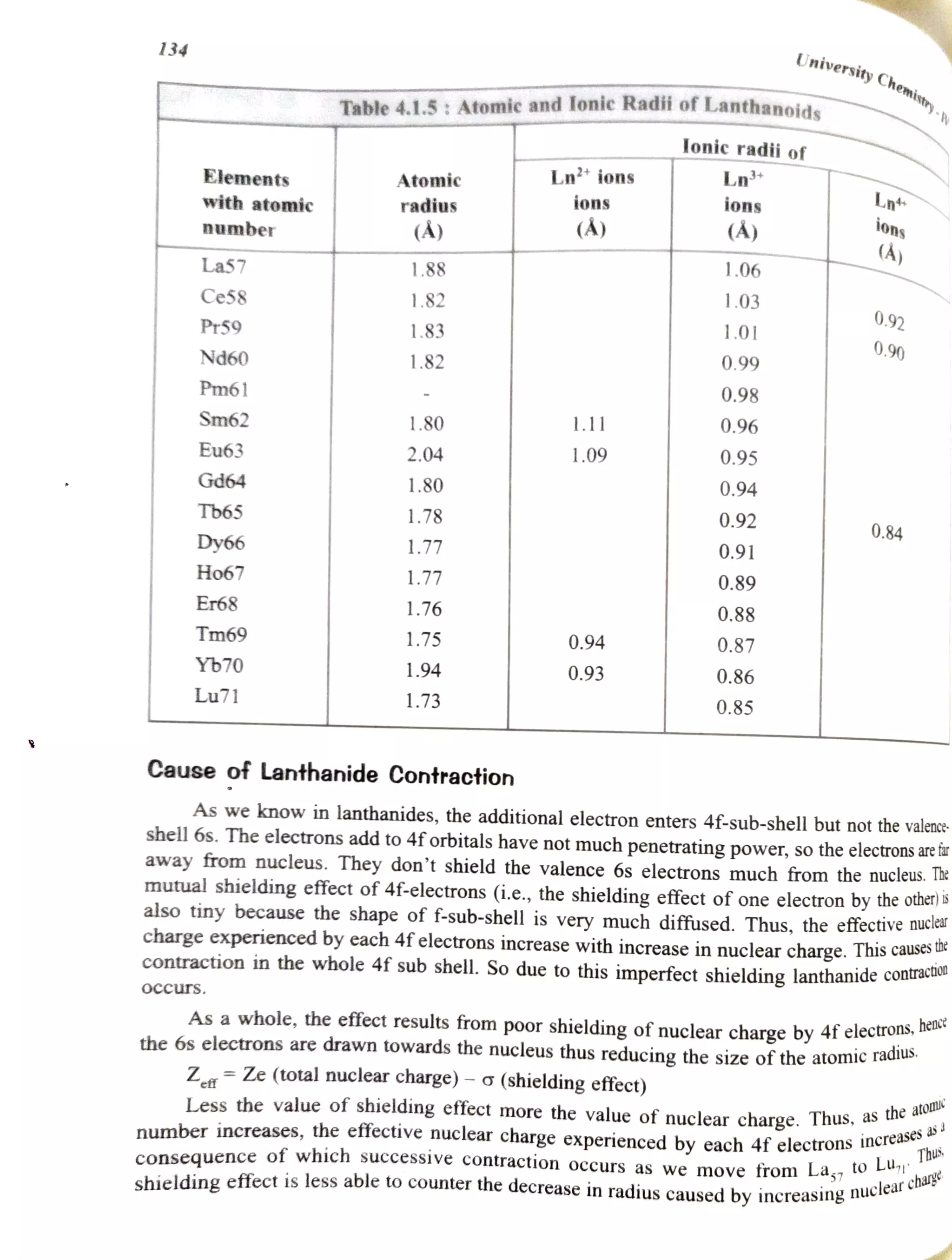 Lanthanide contraction | PDF