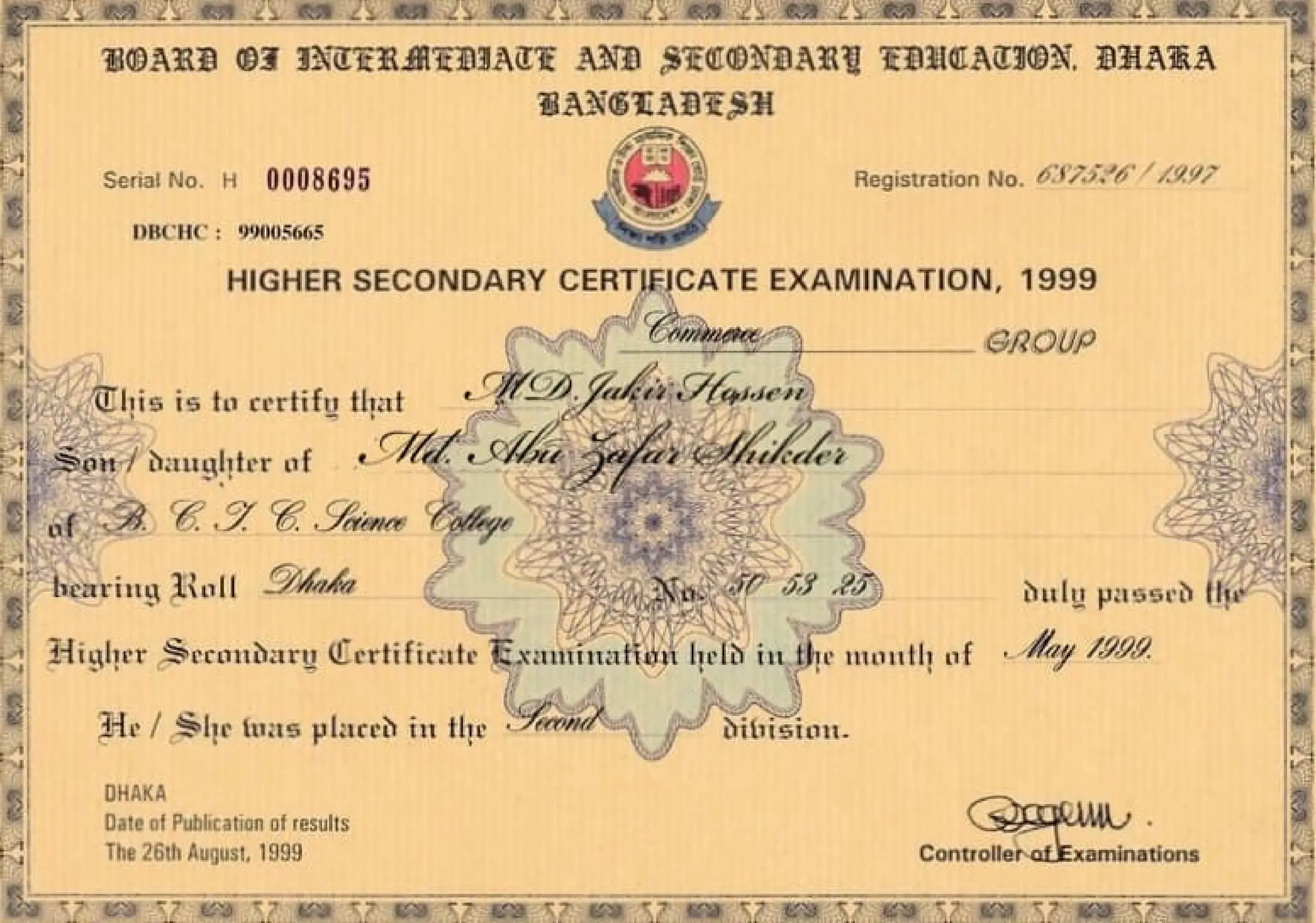 HSC certificate for the first time in my life | PPT