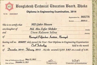 Diploma certificate is very important for life | PPT