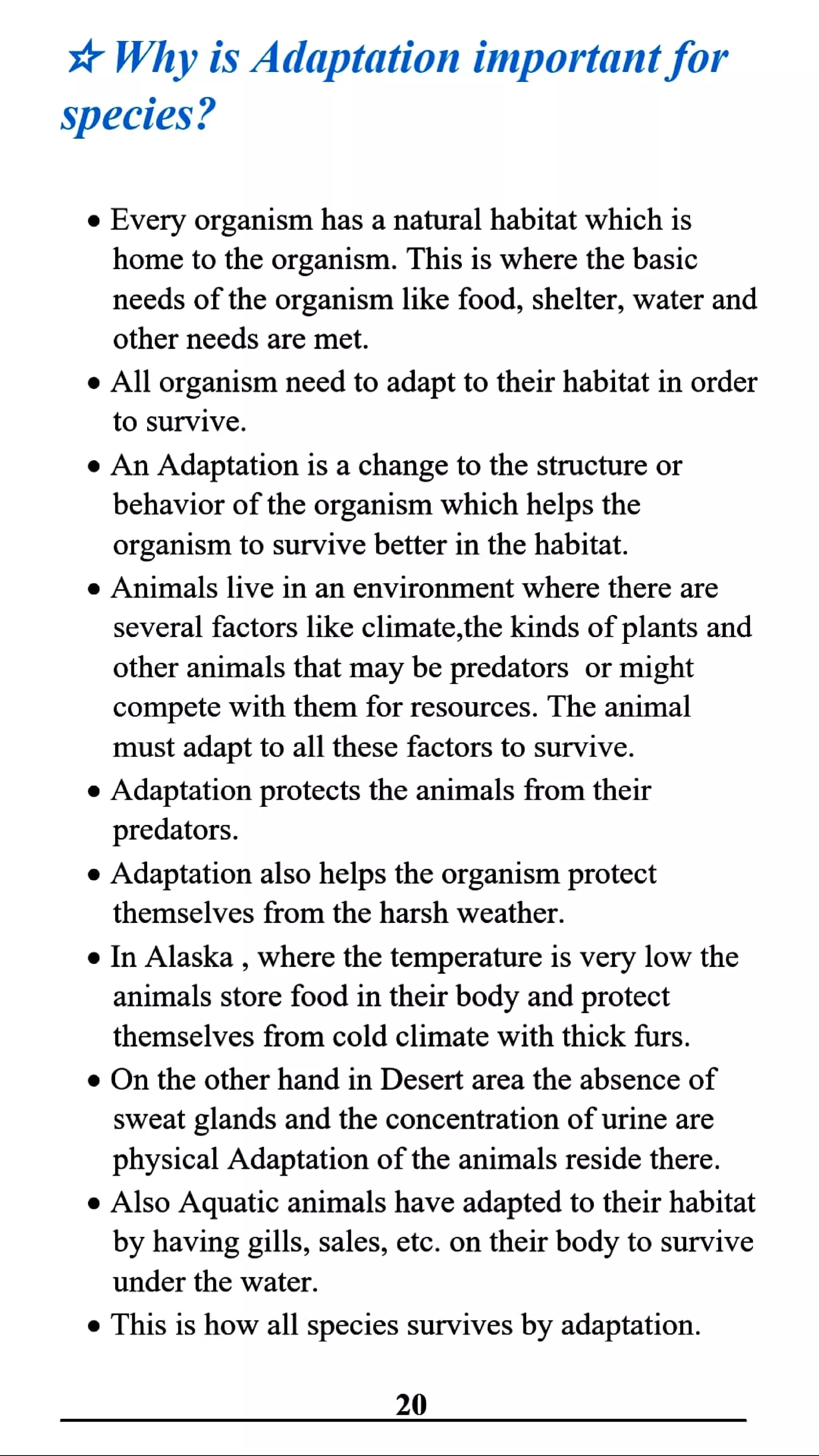 BIOLOGY INVESTIGATORY PROJECT ON ADAPTATION IN ANIMALS AND PLANTS | PDF