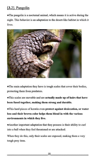BIOLOGY INVESTIGATORY PROJECT ON ADAPTATION IN ANIMALS AND PLANTS | PDF
