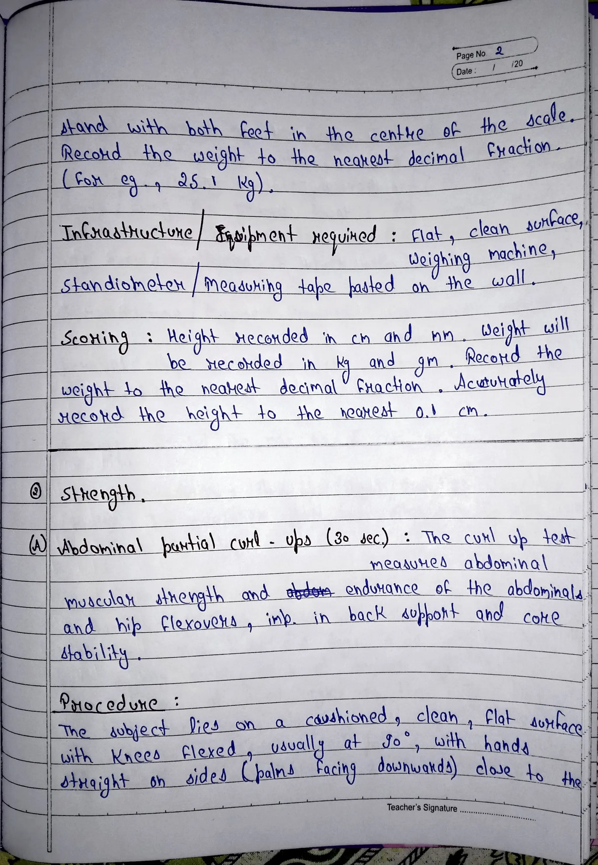 Class 12th PHE Practical - 1 [SAI Khelo India Physical Fitness Test] | PDF