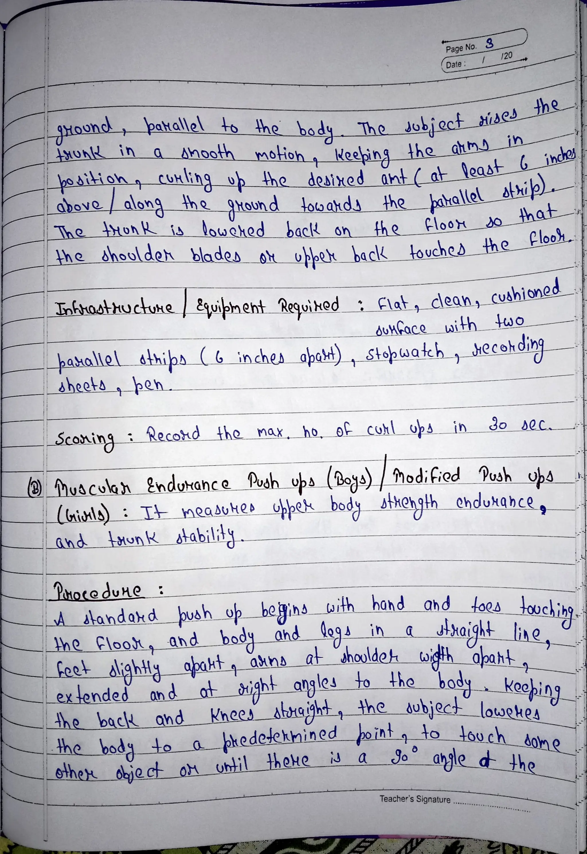 Class 12th PHE Practical - 1 [SAI Khelo India Physical Fitness Test] | PDF