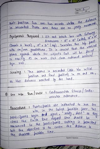 Class 12th PHE Practical - 1 [SAI Khelo India Physical Fitness Test] | PDF