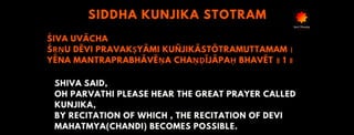 Siddha kunjika Stotram for reading english | PDF