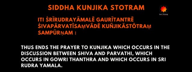 Siddha kunjika Stotram for reading english | PPT