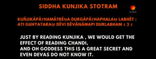 Siddha kunjika Stotram for reading english | PDF