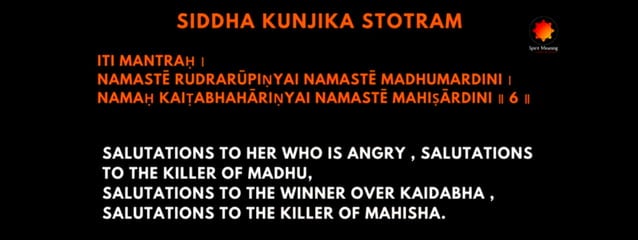 Siddha kunjika Stotram for reading english | PPT
