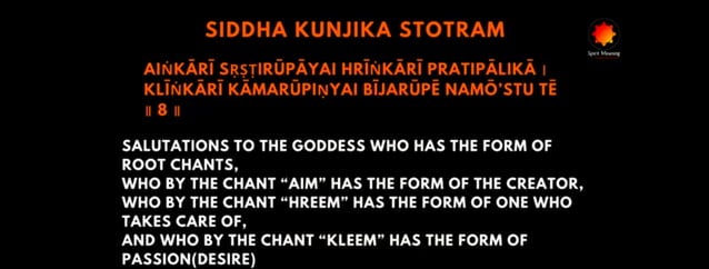 Siddha kunjika Stotram for reading english | PPT