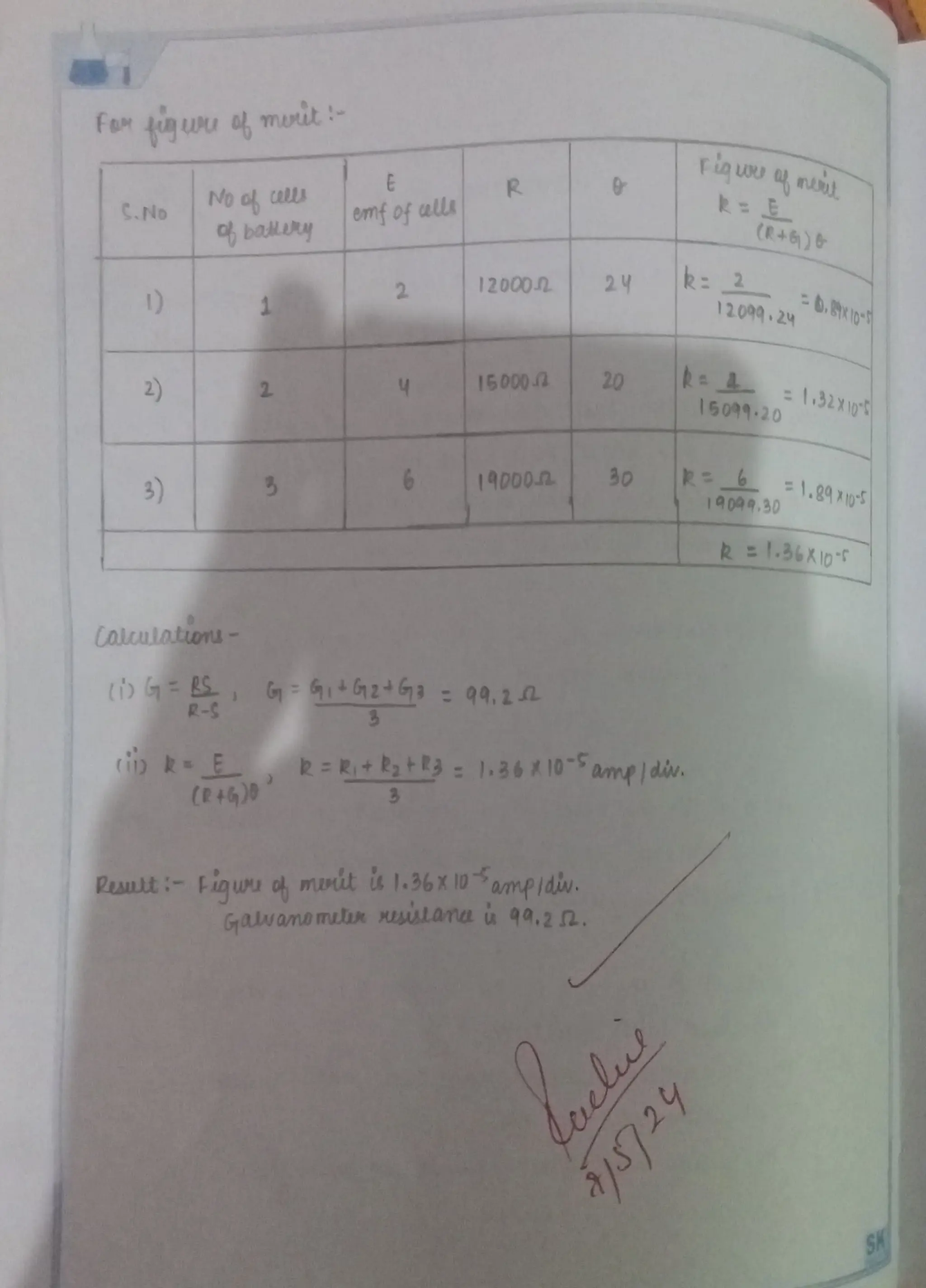 Practical file for class 12 physics galvanometer in series | PDF