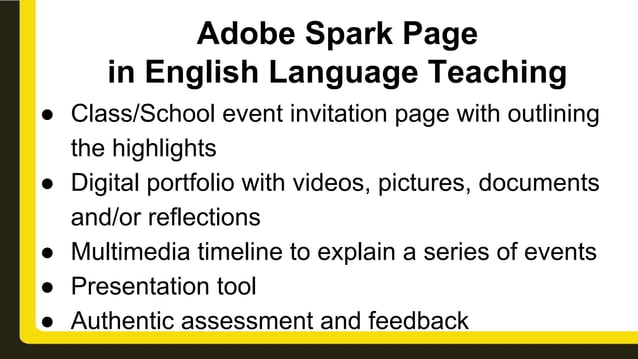 Adobe sparks in english language learning and teaching | PDF ...