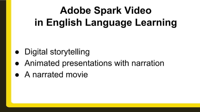Adobe sparks in english language learning and teaching | PDF ...