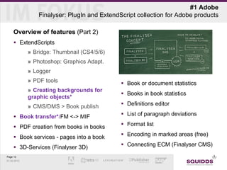 Finalyser – the PlugIn- and ExtendScript-Collection for FrameMaker 11 | PPT