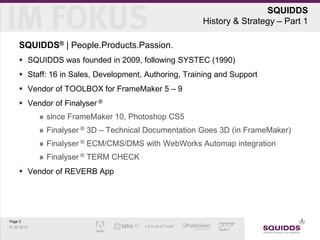 Finalyser – the PlugIn- and ExtendScript-Collection for FrameMaker 11 | PPT