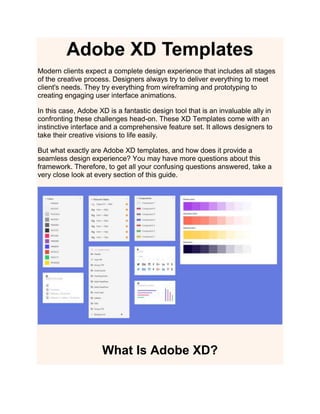 Free Adobe XD Templates from uibarn.com