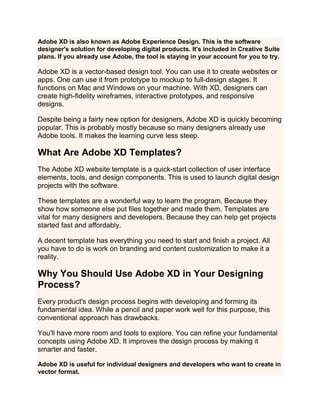 Free Adobe XD Templates from uibarn.com
