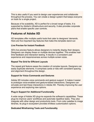 Free Adobe XD Templates from uibarn.com