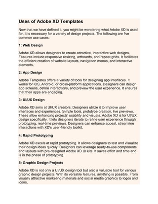 Free Adobe XD Templates from uibarn.com