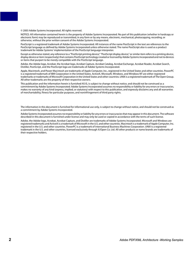 Adobe xml formssamples | PDF