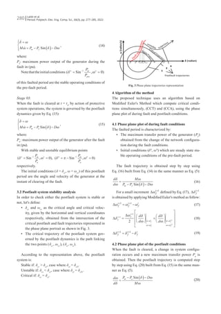 postfault stability analysis in power system | PDF