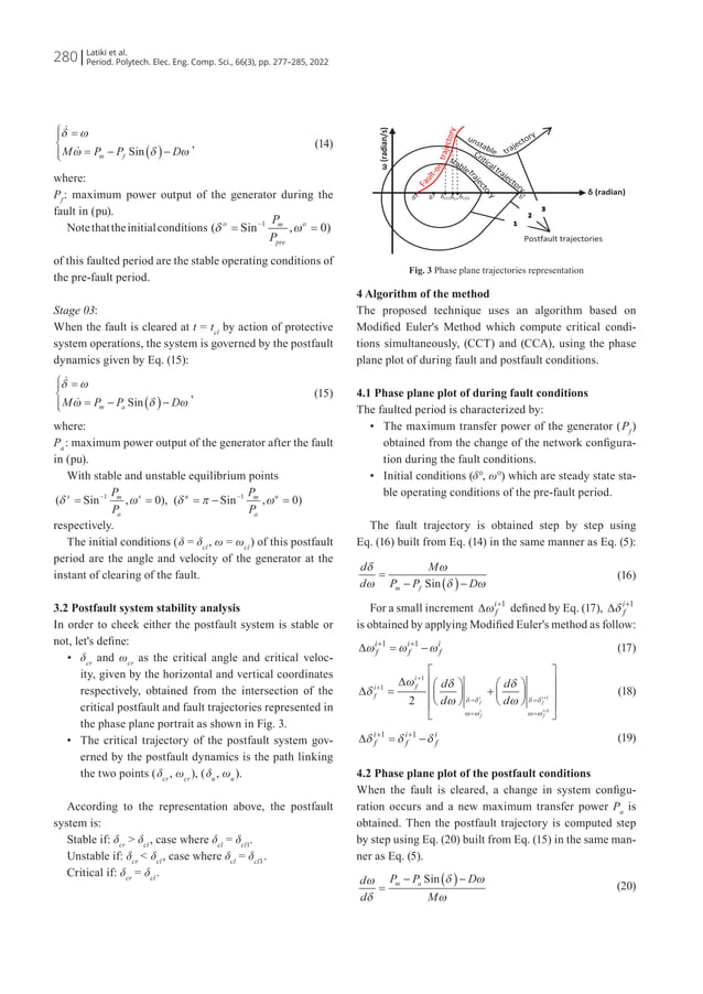 postfault stability analysis in power system | PDF