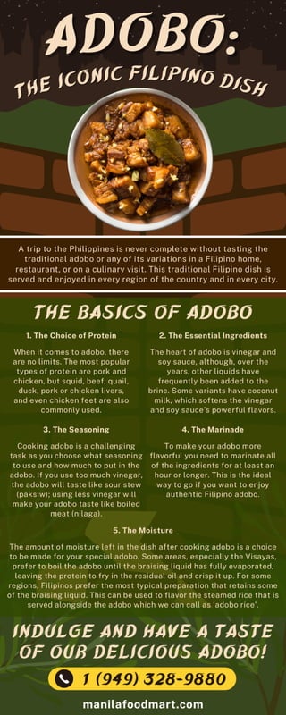 Adobo The Iconic Filipino Dish | PDF | Cooking | Food & Drink