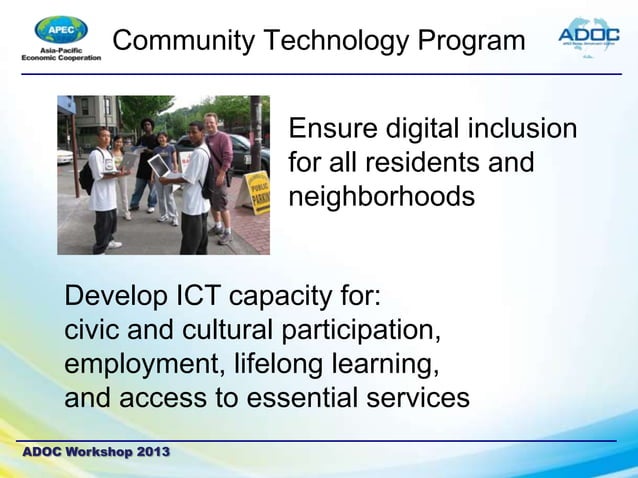 Digital Inclusion Projects & Partnerships: for APEC ADOC | PPT