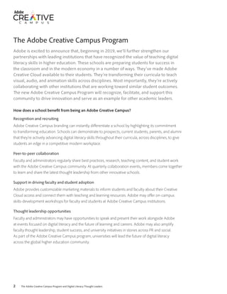 Adobe Digital Literacy Thoughtleaders / Creative Campus | PDF