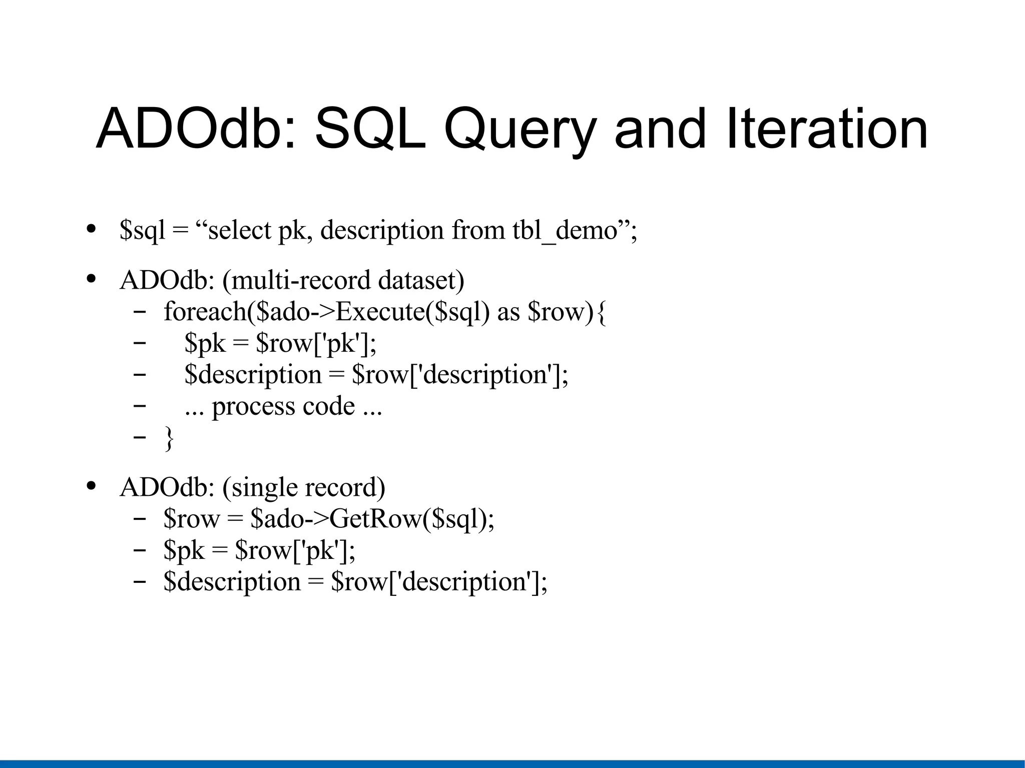 Adodb Pdo Presentation | PPT