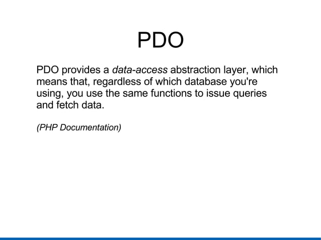 Adodb Pdo Presentation | ODP