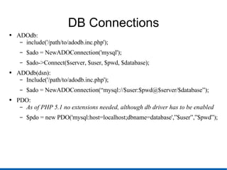 Adodb Pdo Presentation | ODP
