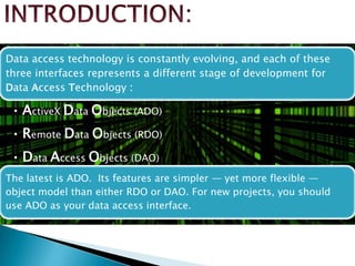 Data Connection using ADO DC | PPT
