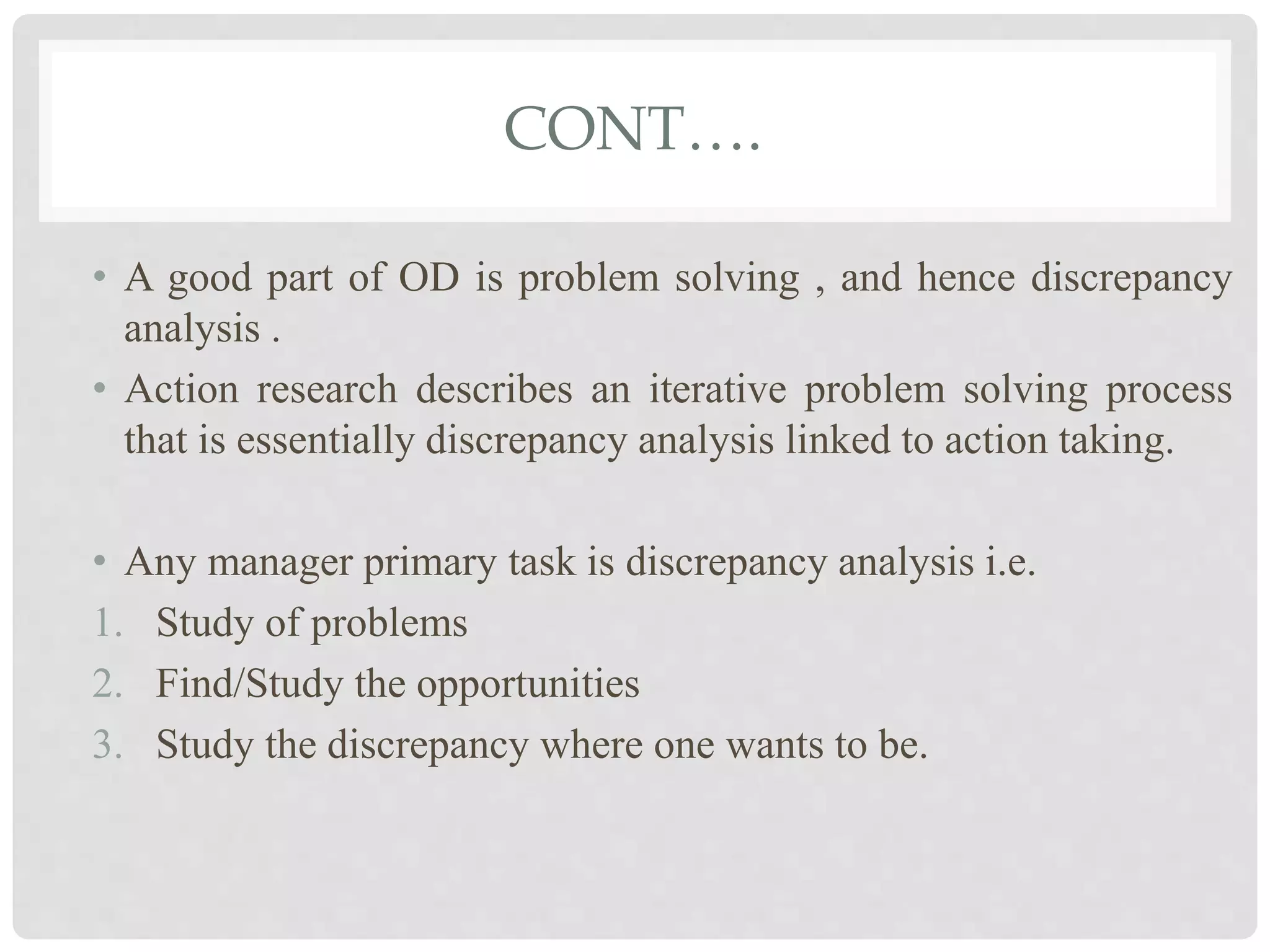 ANALYSIS OF DISCREPANCIES IN ORGANIZATIONAL DEVELOPMENT | PPTX