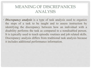 ANALYSIS OF DISCREPANCIES IN ORGANIZATIONAL DEVELOPMENT | PPTX