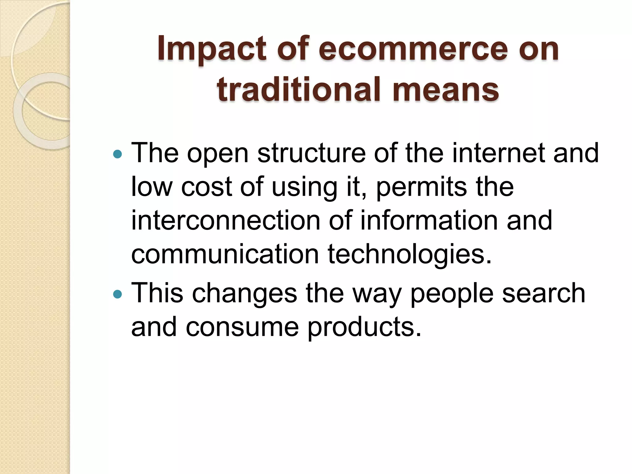 impact of ecommerce on traditional means | PPTX