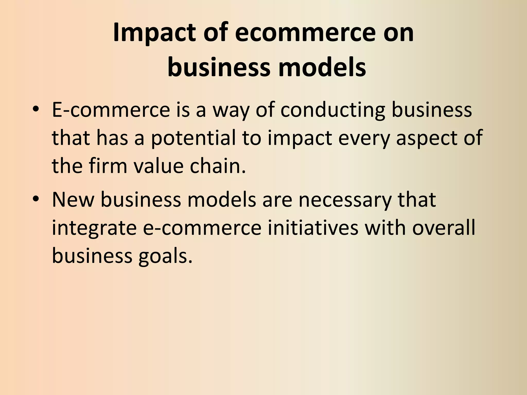impact of ecommerce on traditional means | PPTX