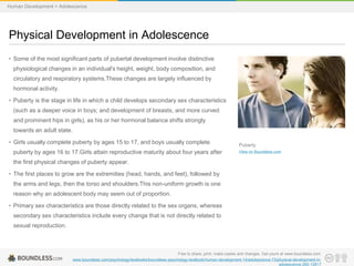 Lifespan Development: Adolescence Powerpoint | PPTX