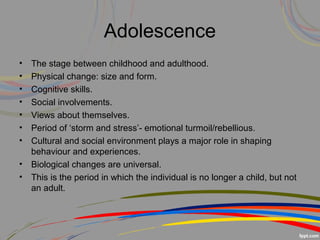Adolescence Social Changes