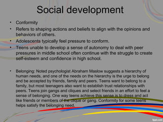 Adolescence Social Development