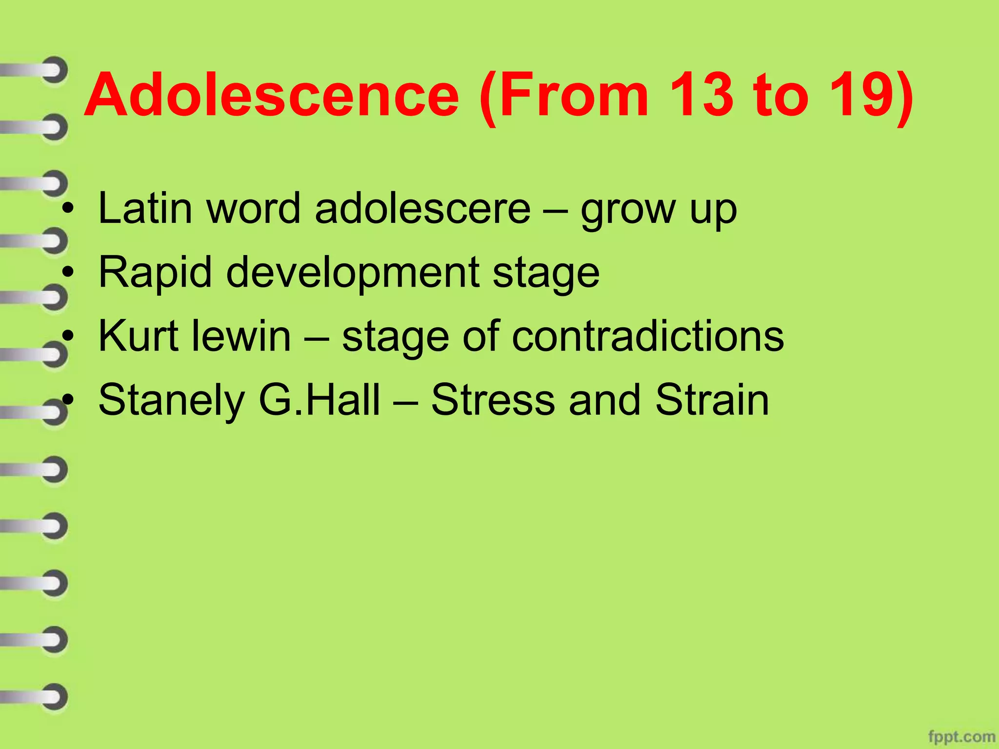 Adolescence stage | PPT