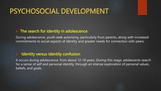 ADOLESCENCE STAGE in developmental psychology) | PPTX