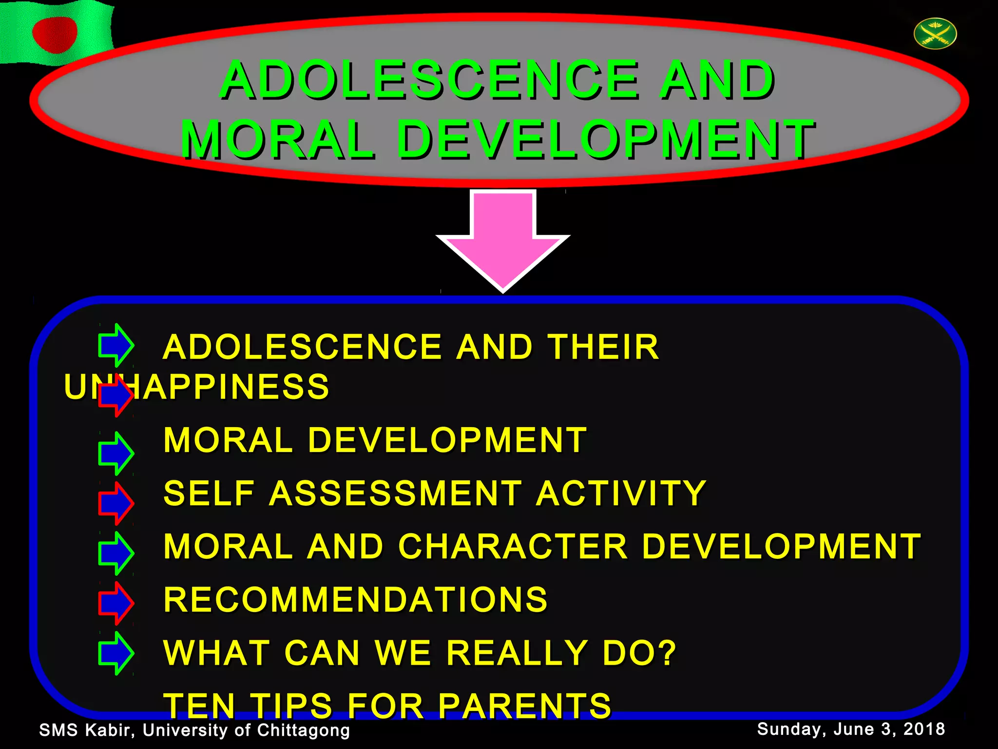 Adolescence and moral development | PPT