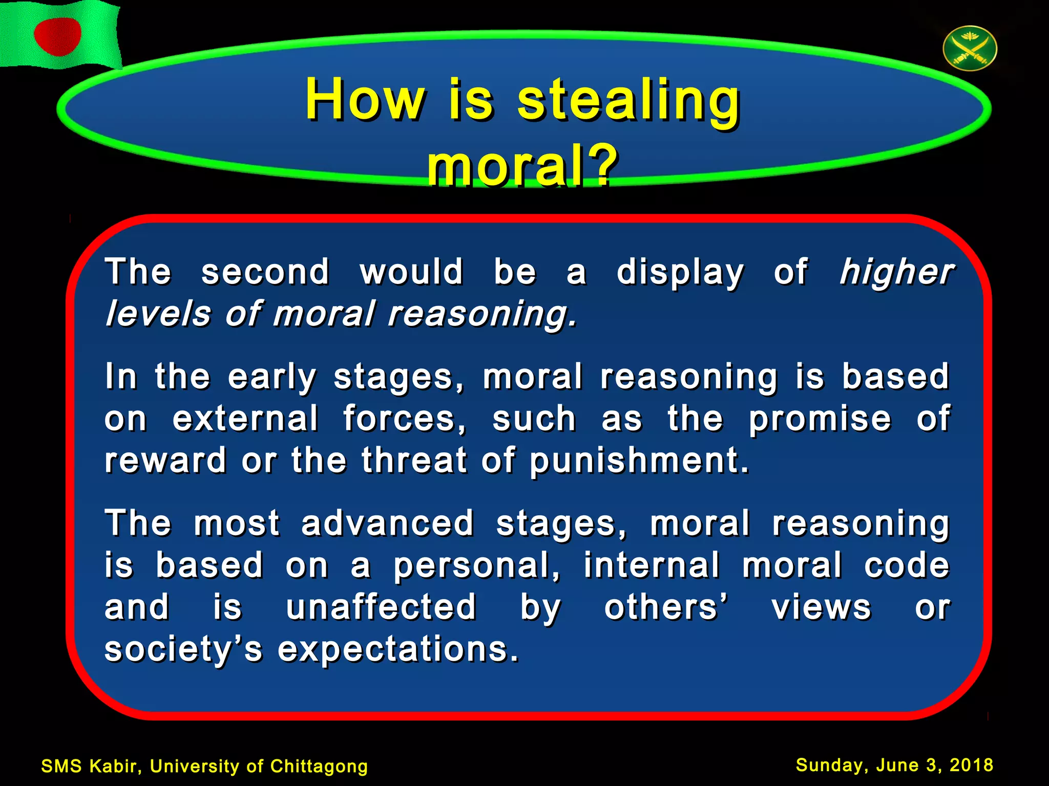 Adolescence and moral development | PPT