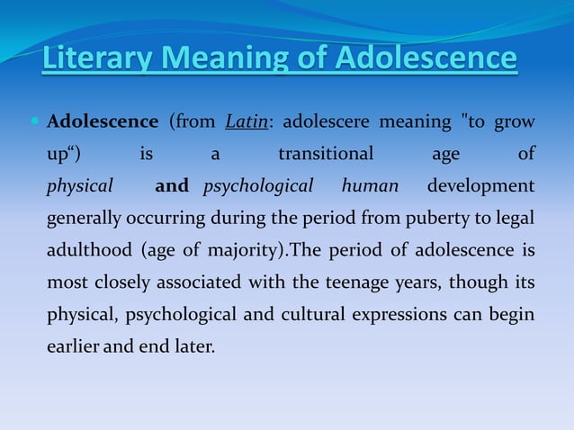 Adolescence characteristics and problems | PPTX | Parenting Teens ...