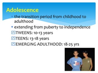 Adolescence Characteristics | PPTX